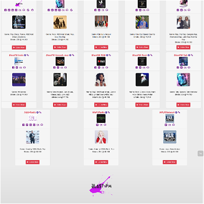 BlastFM Limited Radio Station Network For Exclusive Licensed Radio Airplay